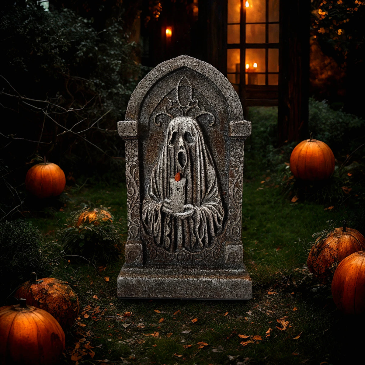 Lápida con Fantasma Decoración Halloween – Frank & Mortis